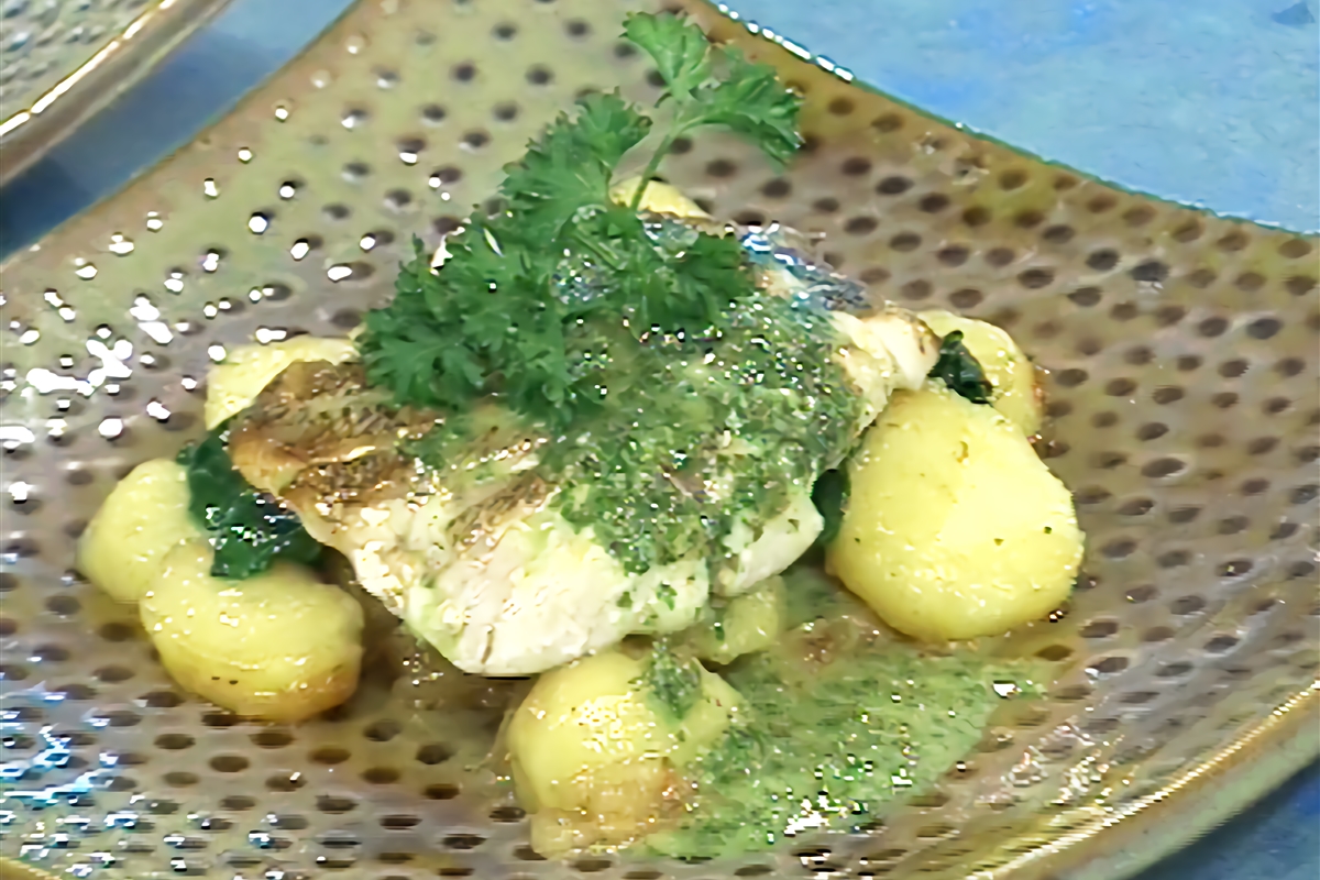 Chernia grillada lyonnaise - El Gourmet