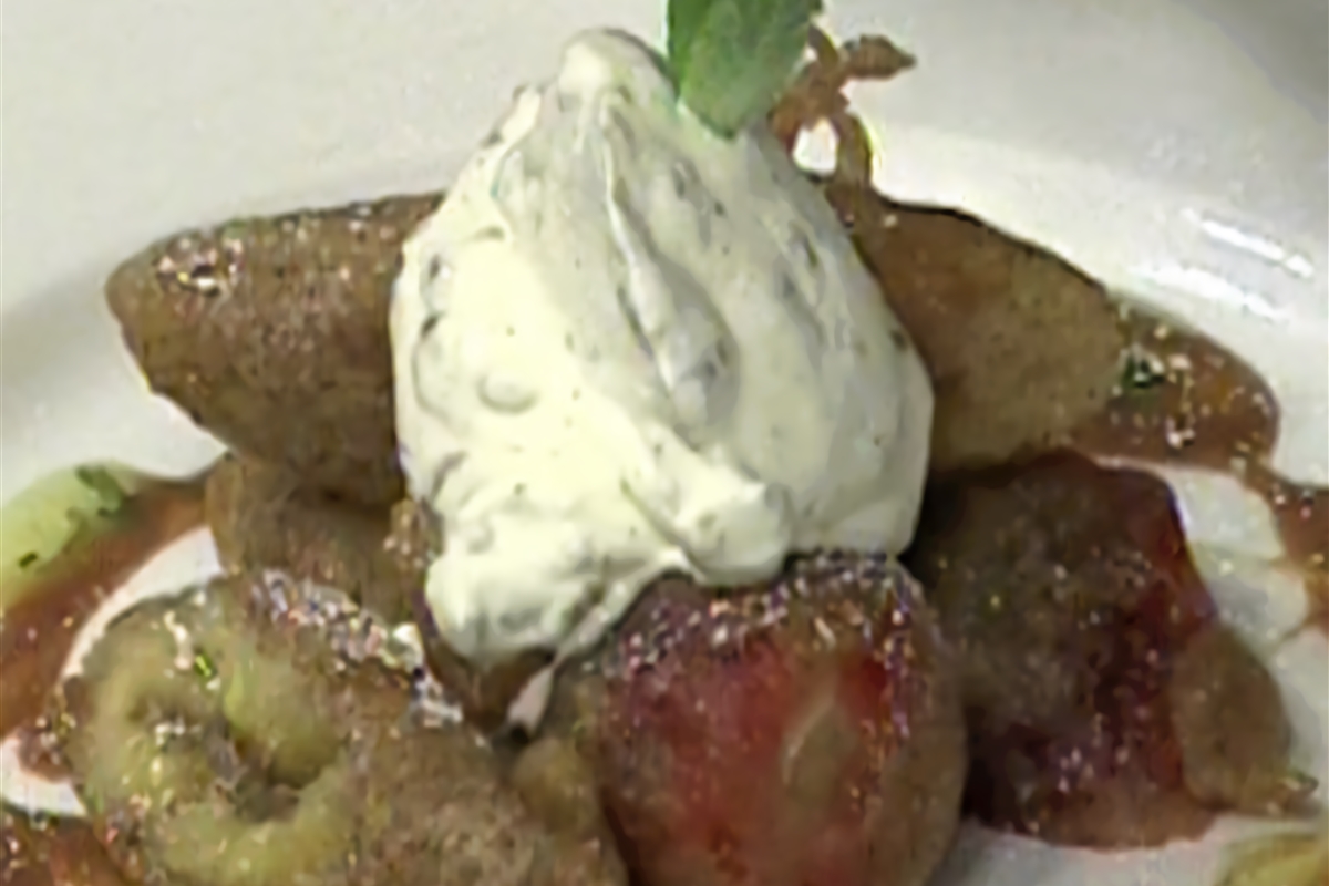 Bananas y frutillas con crema de pistachos - El Gourmet