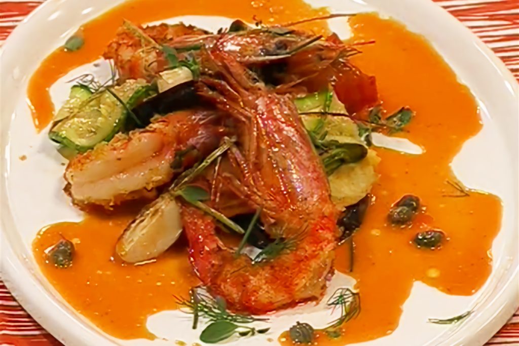 Langostinos en especias con jugos provenzales - El Gourmet