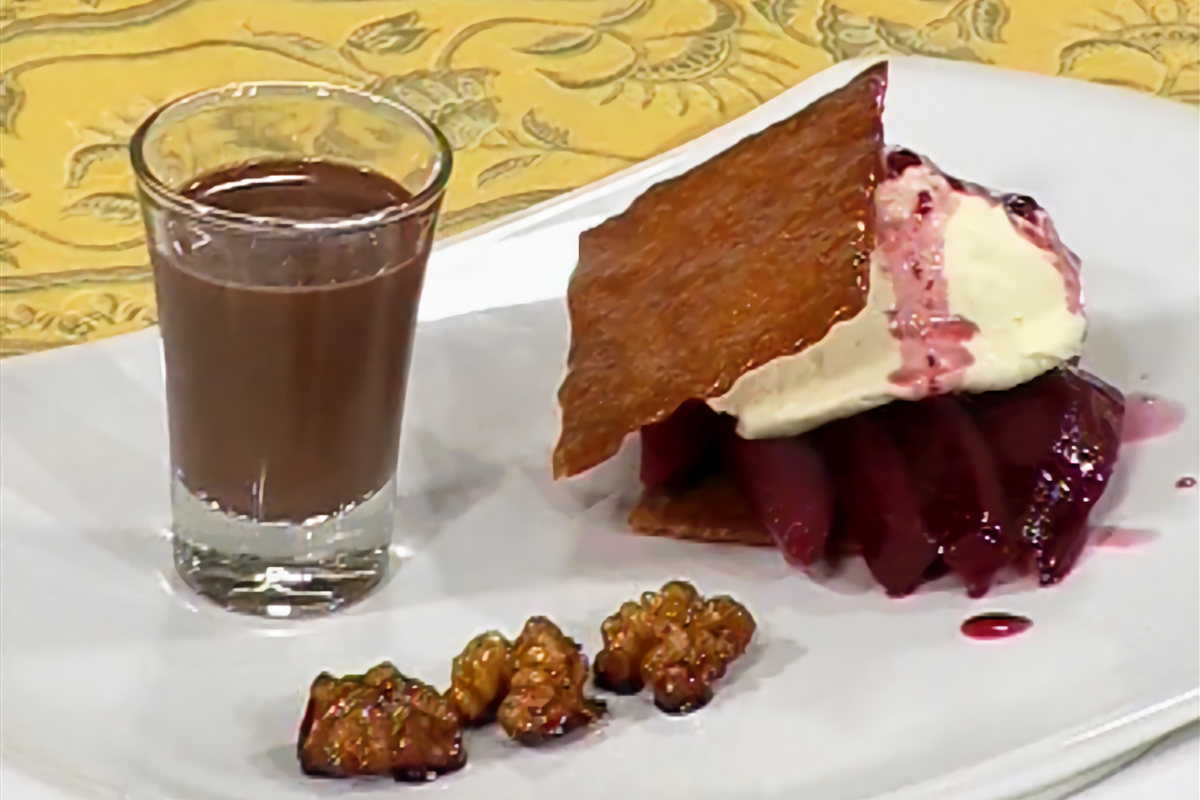 Napoleón de masa philo, peras y mascarpone - El Gourmet