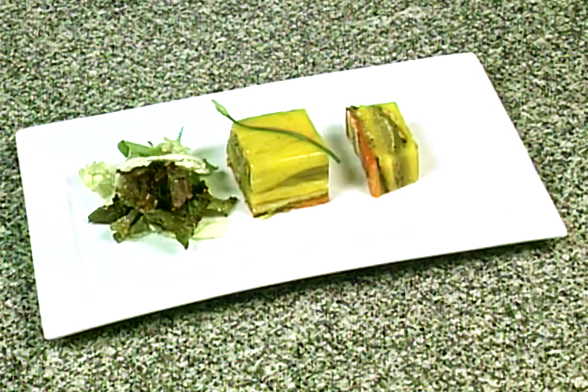Terrina de vegetales con mezclum de hojas verdes - El Gourmet