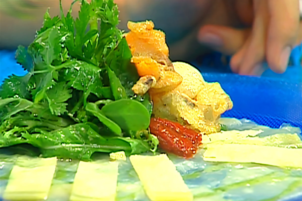 Carpaccio de callo de hacha en vinagreta de chipotle - El Gourmet