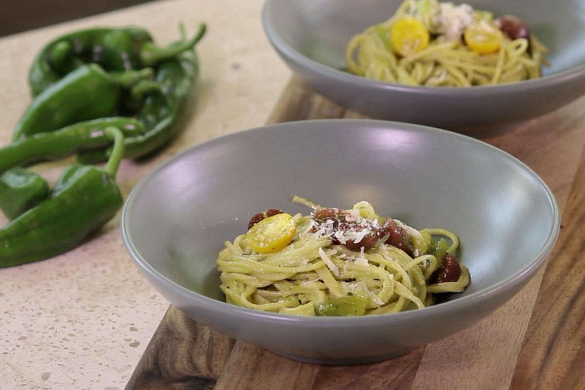 Spaghetti en Crema de Pimientos - El Gourmet