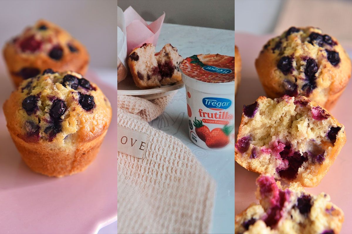 Muffins Con Frutos Rojos - El Gourmet