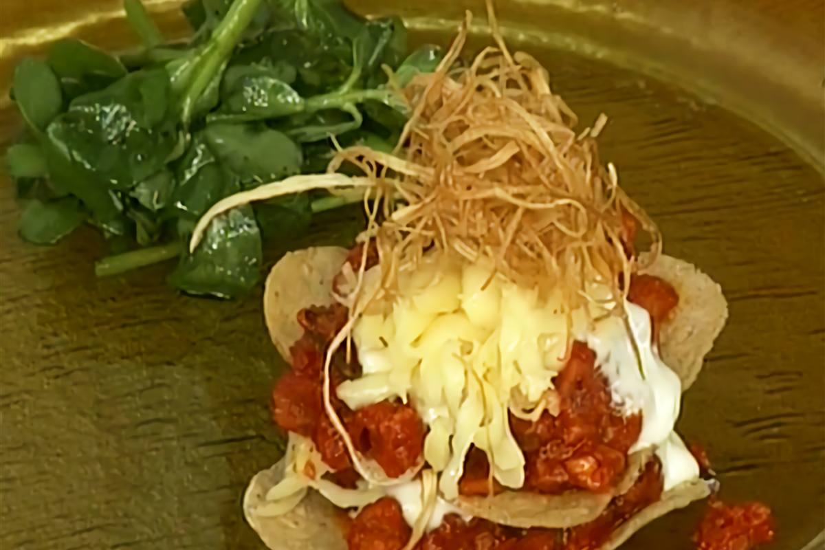 Torta Azteca con verdolagas salteadas - El Gourmet