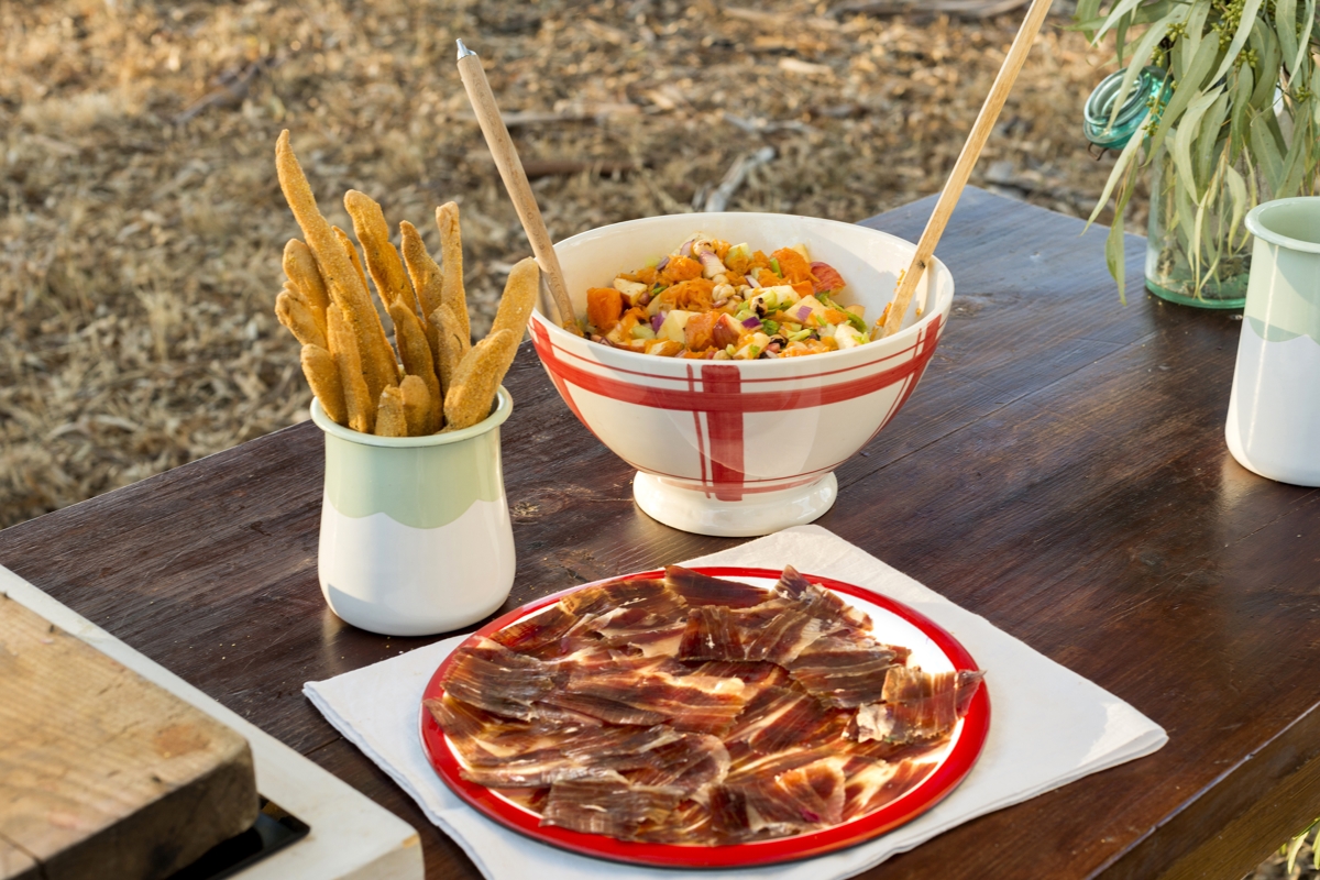 Ensalada de Jamón Ibérico, Calabaza y Avellanas - El Gourmet