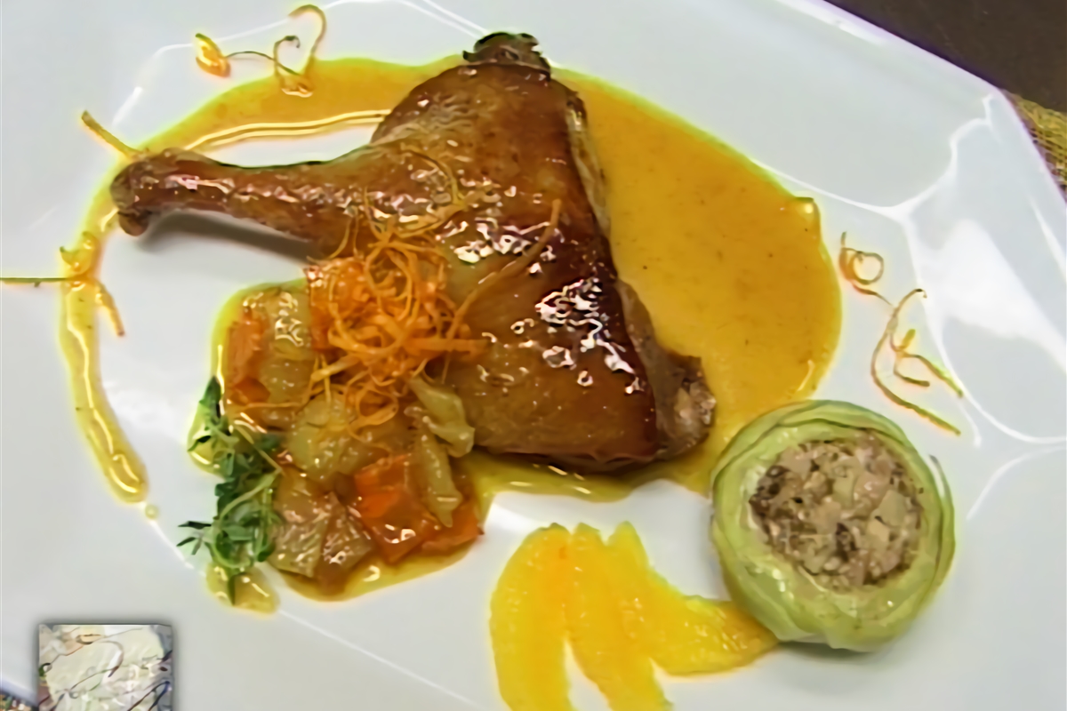 Pato poêlé con salsa bigarrade - El Gourmet