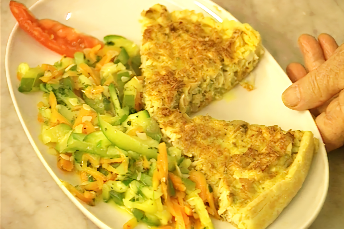 Tarta de pollo con verduras al vapor - El Gourmet