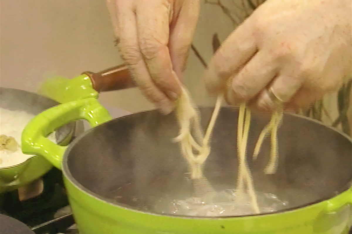 Pasta azafrán vieiras y ostras - El Gourmet