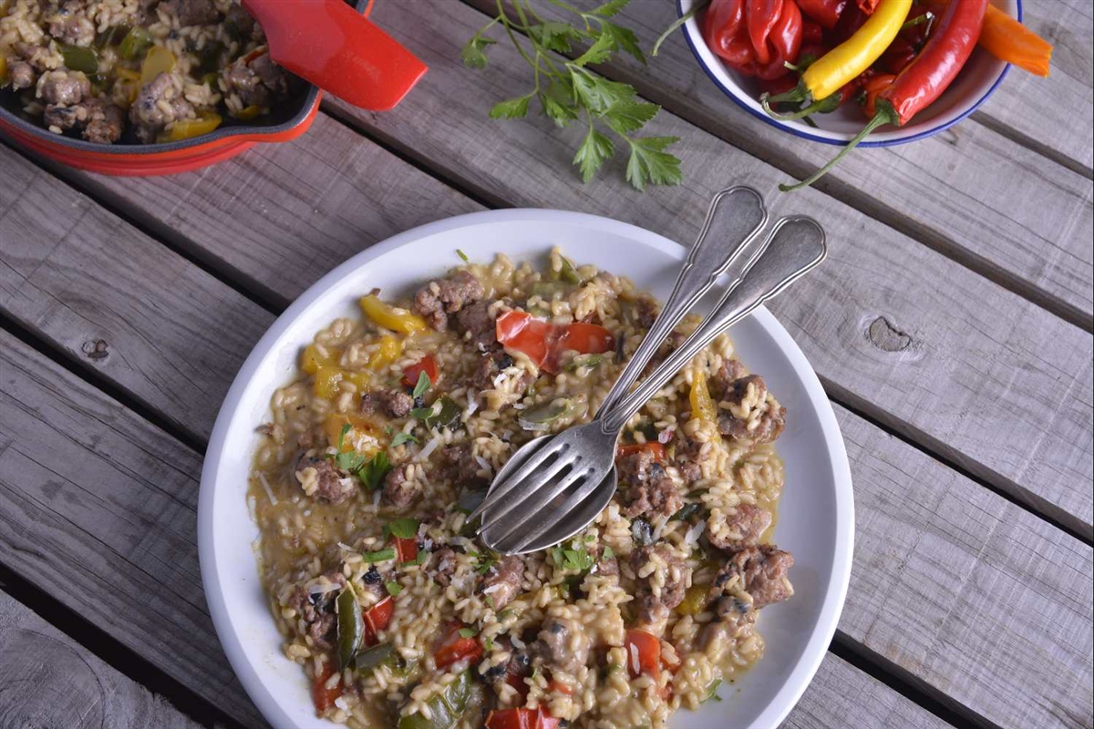 Risotto a los pimientos - El Gourmet
