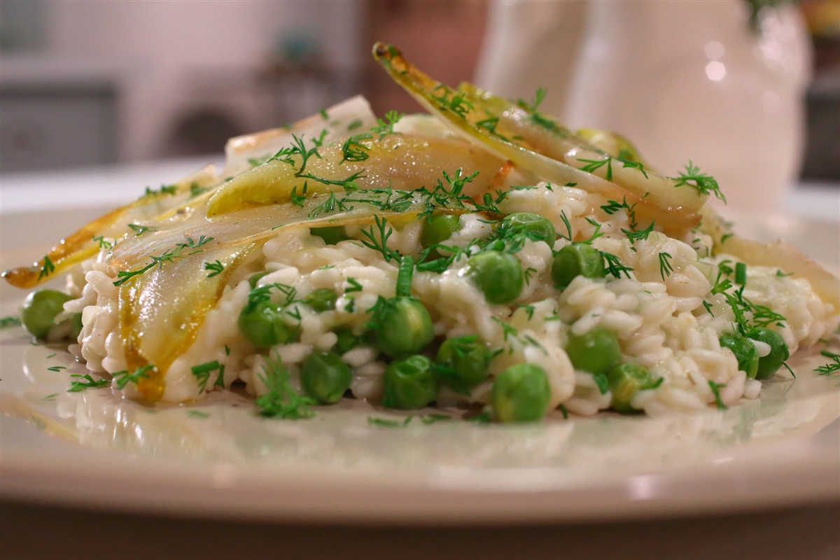 Risotto de arvejas y queso de cabra - El Gourmet