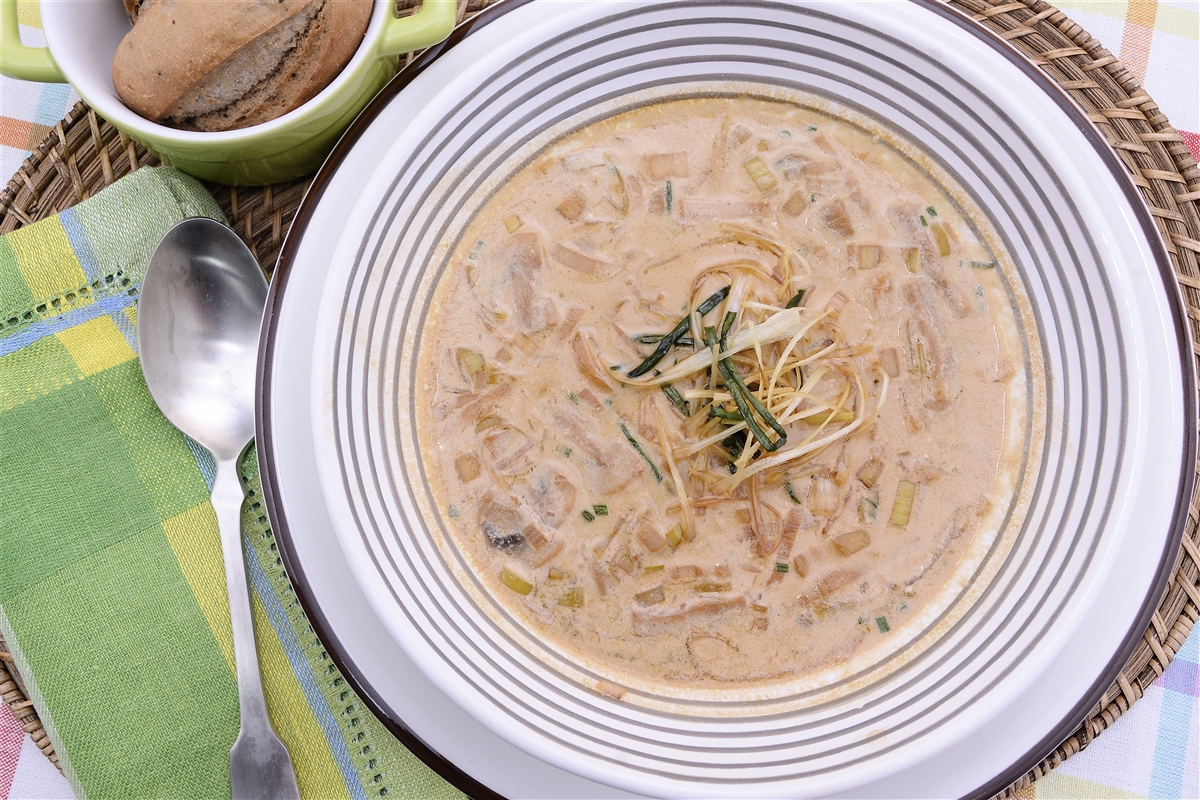 Sopa de puerro y champiñones - El Gourmet