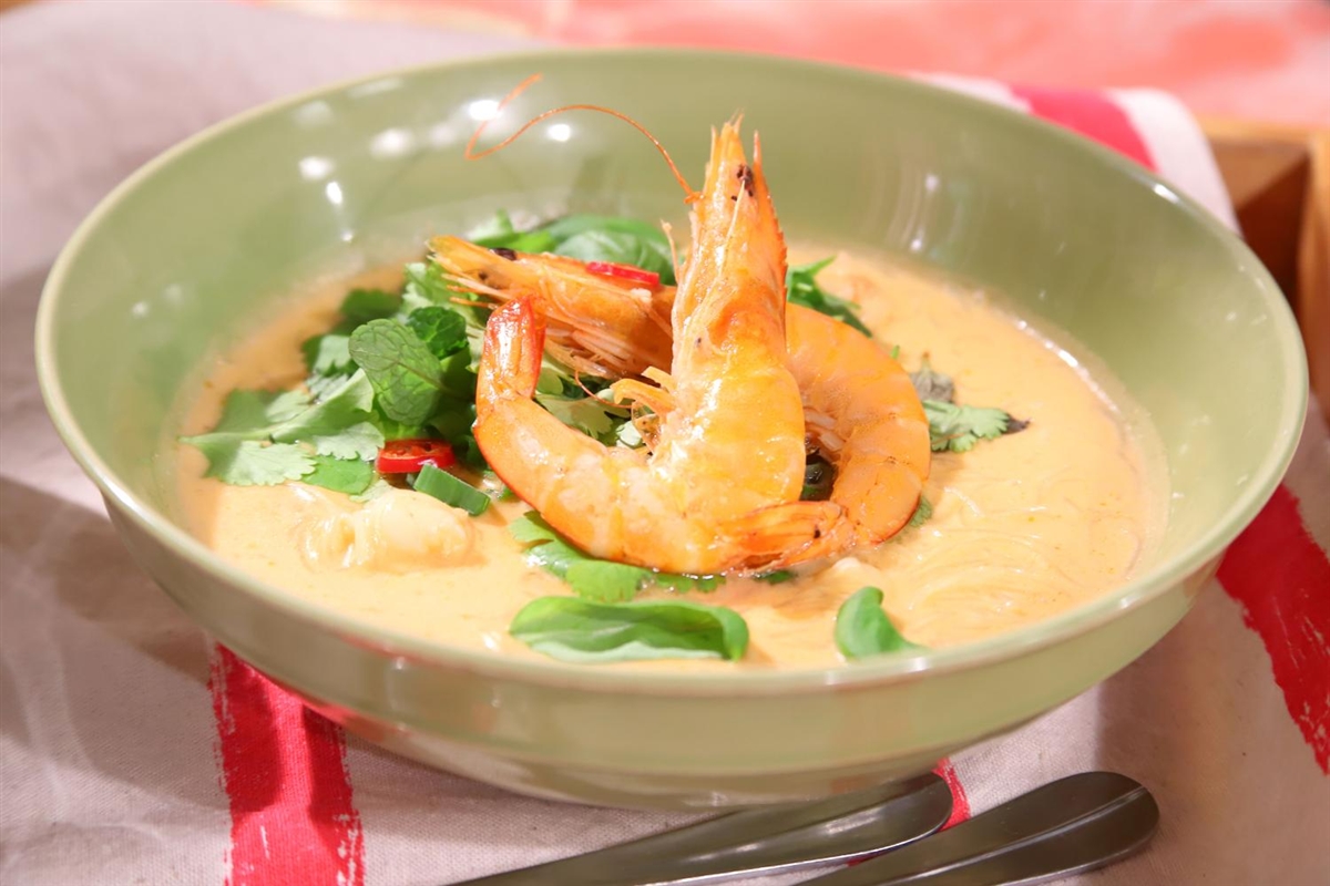 Sopa Thai con Langostinos - El Gourmet