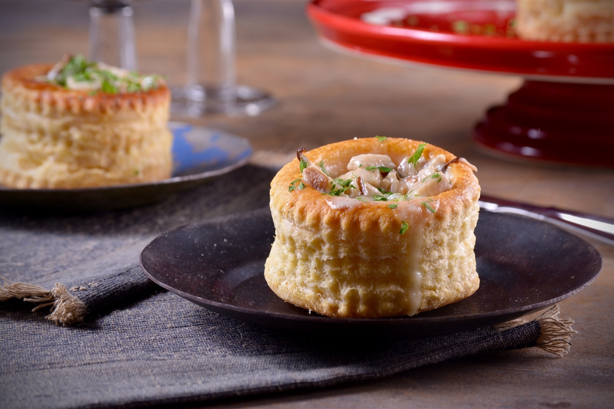 Volován de pollo con salsa de queso manchego - El Gourmet